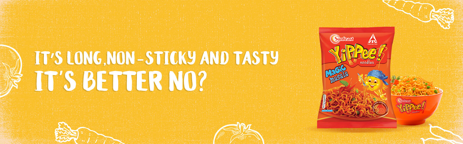 Sunfeast Yippee Magic Masala Noodles, 120g – Shaista's Mini-Mart